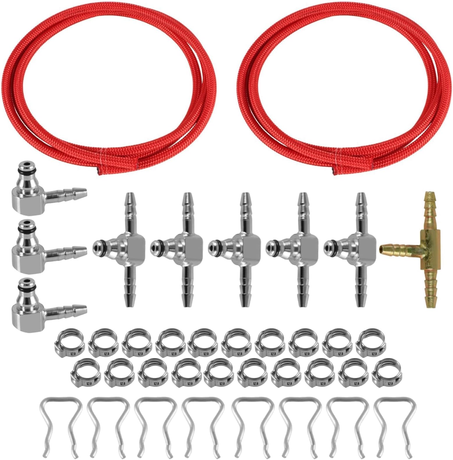 Amazon.com: FUSCH Diesel Fuel Injector Return Line Rail Kit Compatible ...