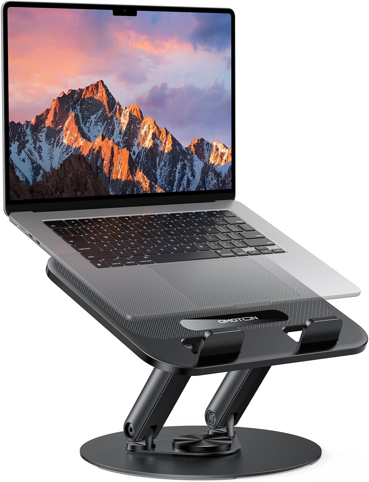 OMOTON Laptop Stand for Desk, 360° Swivel Laptop Riser, Durable Metal ...