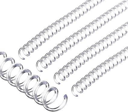 PATIKIL 6mm(1/4") Plastic Spiral Binding Coils, 20 Pcs Binding Spirals ...