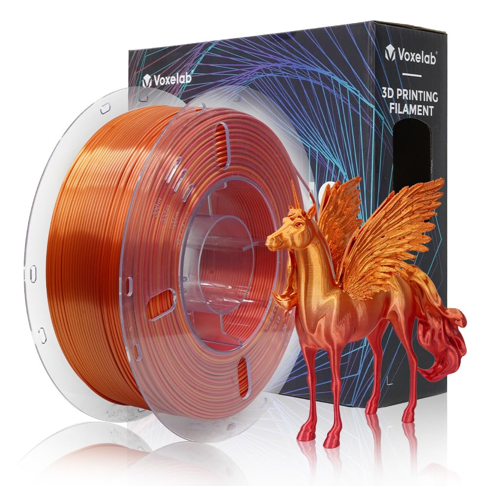 Amazon.com: VOXELAB Silk PLA Filament 1.75mm, Smooth Color-Changing ...