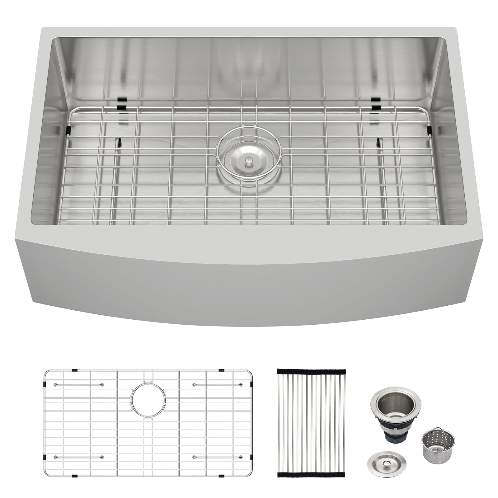 Logmey 30 In Farmhouse Sink - 30x20 Inch Stainless Steel Farmhouse ...