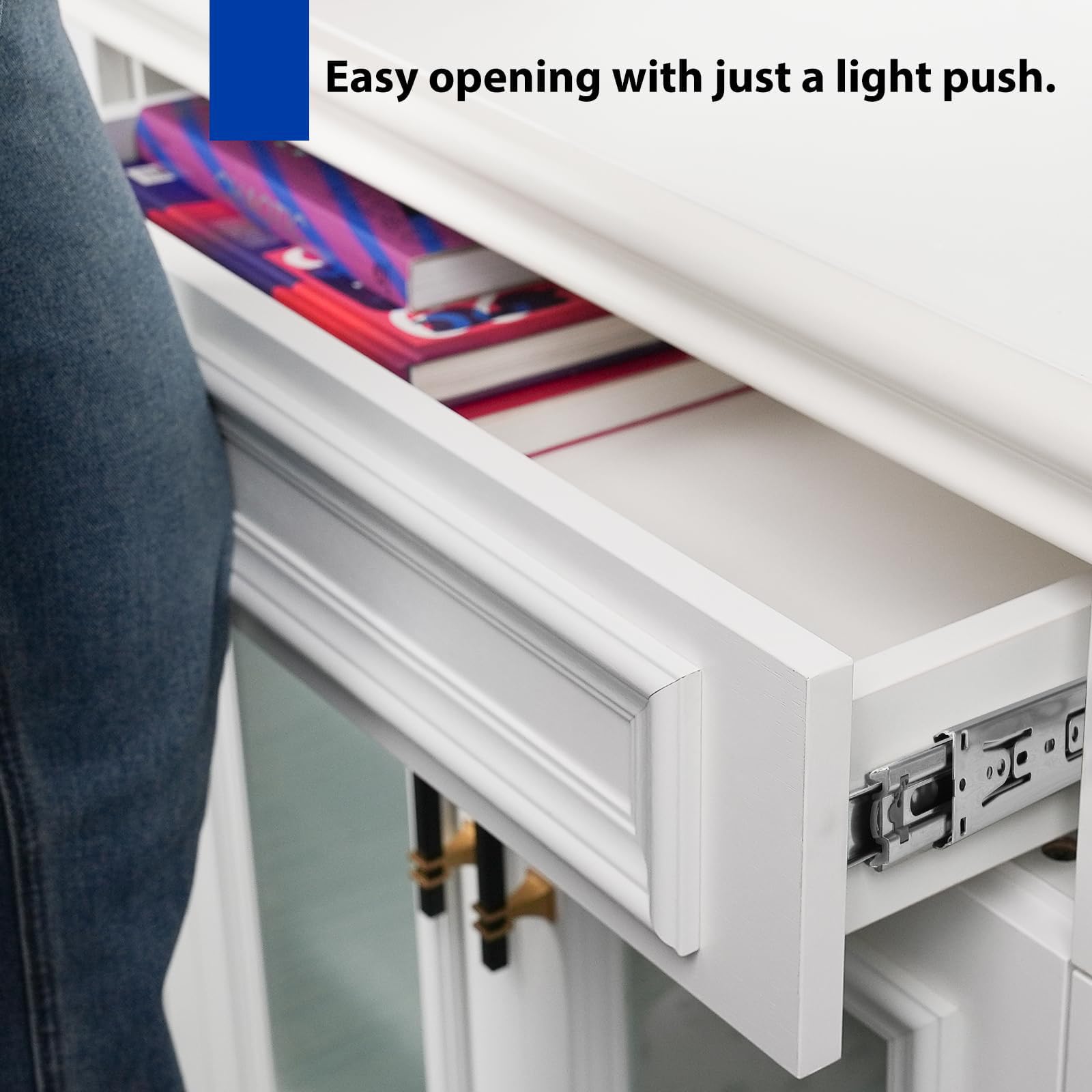 Snapklik.com : 10 Pairs 20 Inch Push To Open Drawer Slides Full ...