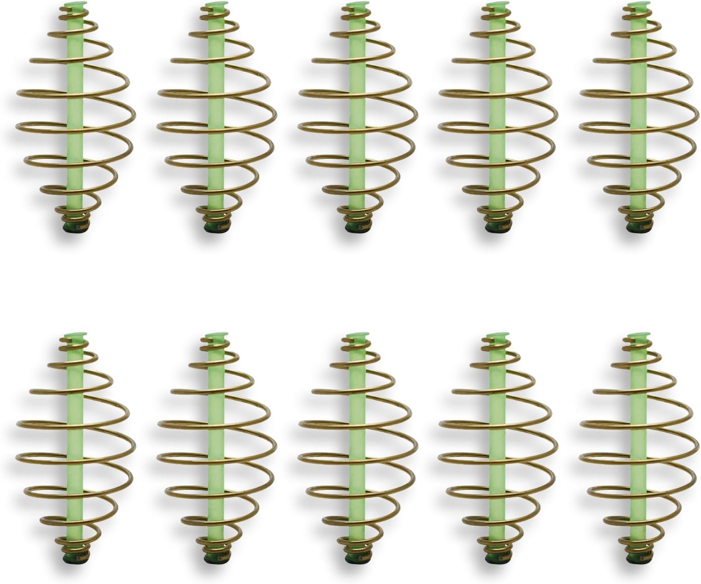 10pcs Fishing Spring Feeder Fishing Equipment Tool Feeder Basket Baits ...