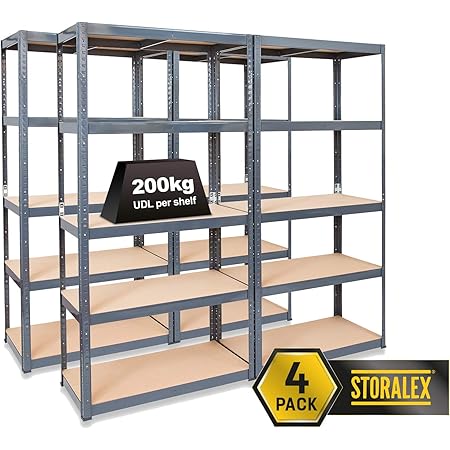 Pack of 3 STORALEX® 45cm Deep Garage Shelving Racking Units – UK’s ...