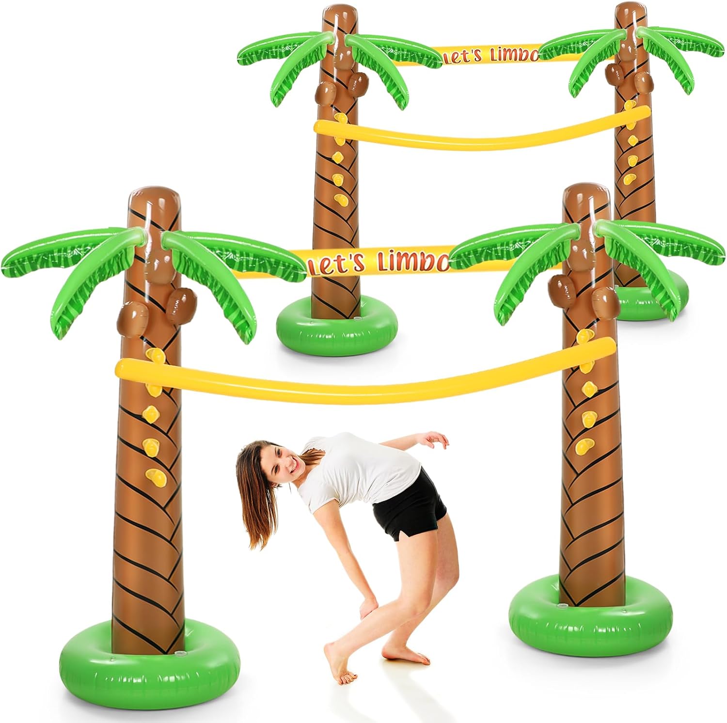 Amazon.com: MiniInflat 2 Set Inflatable Palm Tree Limbo Game Luau Party ...