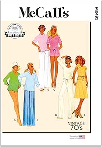 Amazon.com: McCall's M8493A Easy-to-Make Vintage 1970's Misses' Knit ...