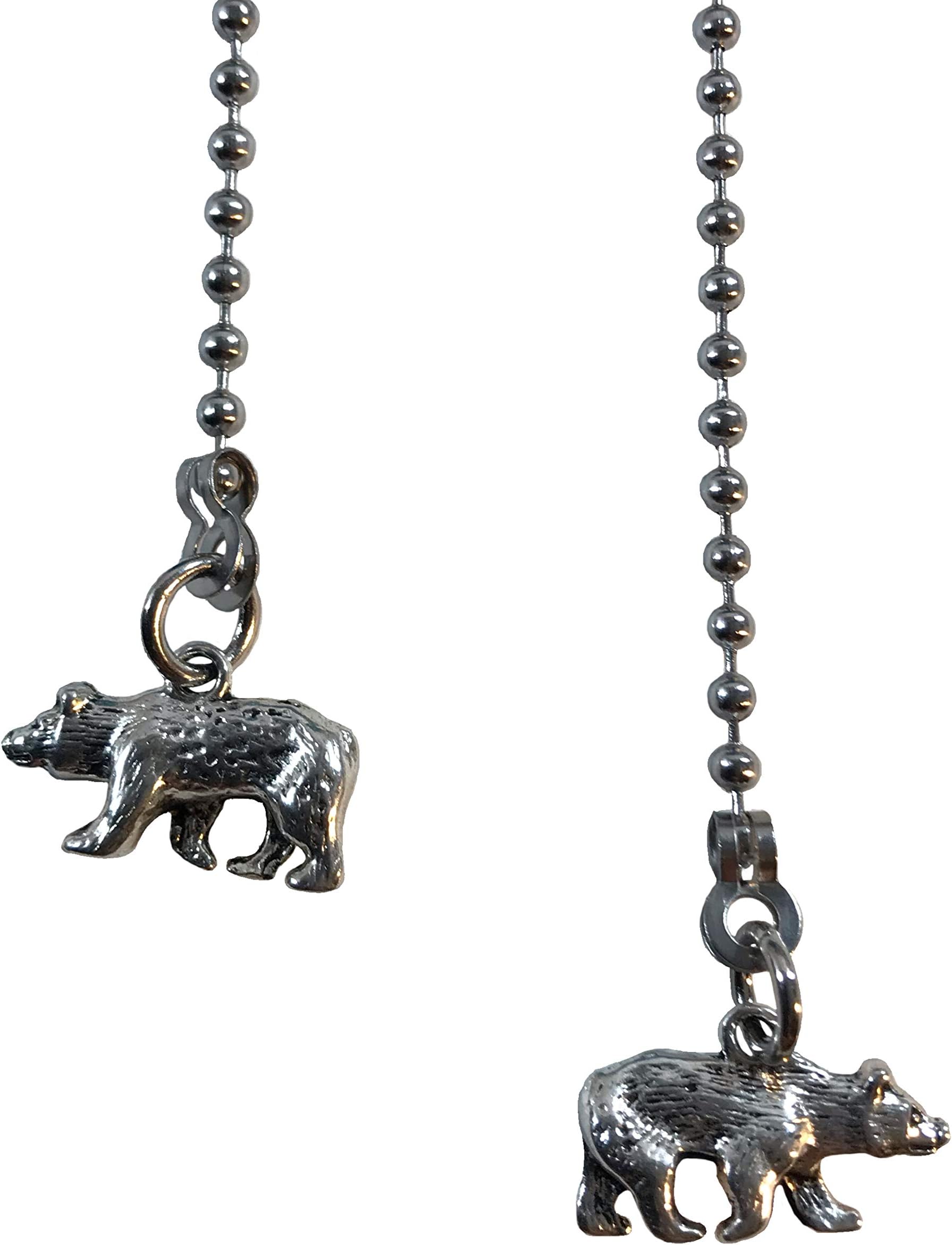 Rustic Black Bear climbing Ceiling Fan Pull chain extender - Lodge ...