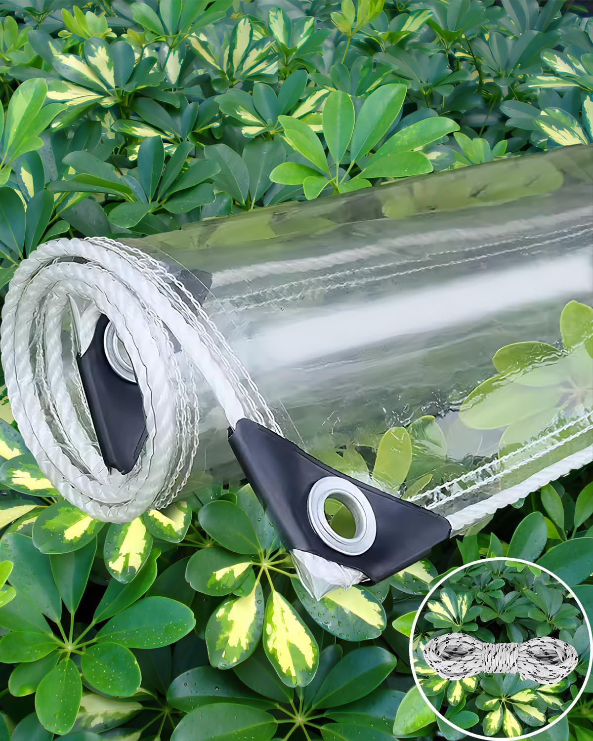 Amazon.com: Clear Tarp, 6 x 8 FT Clear Tarps with Grommets, 14 Mil ...