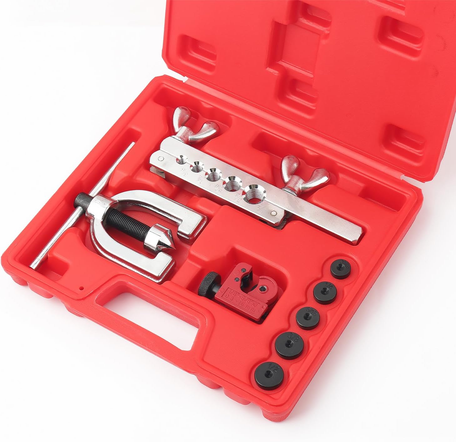 Amazon.com: Turcee Double and Single Brake Line Flaring Tool Kit,Steel ...