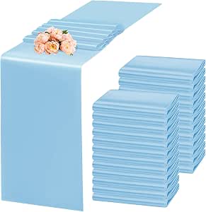 Amazon.com: Baby Blue Table Runner - Pack of 24 - 12x72 Inch Round ...