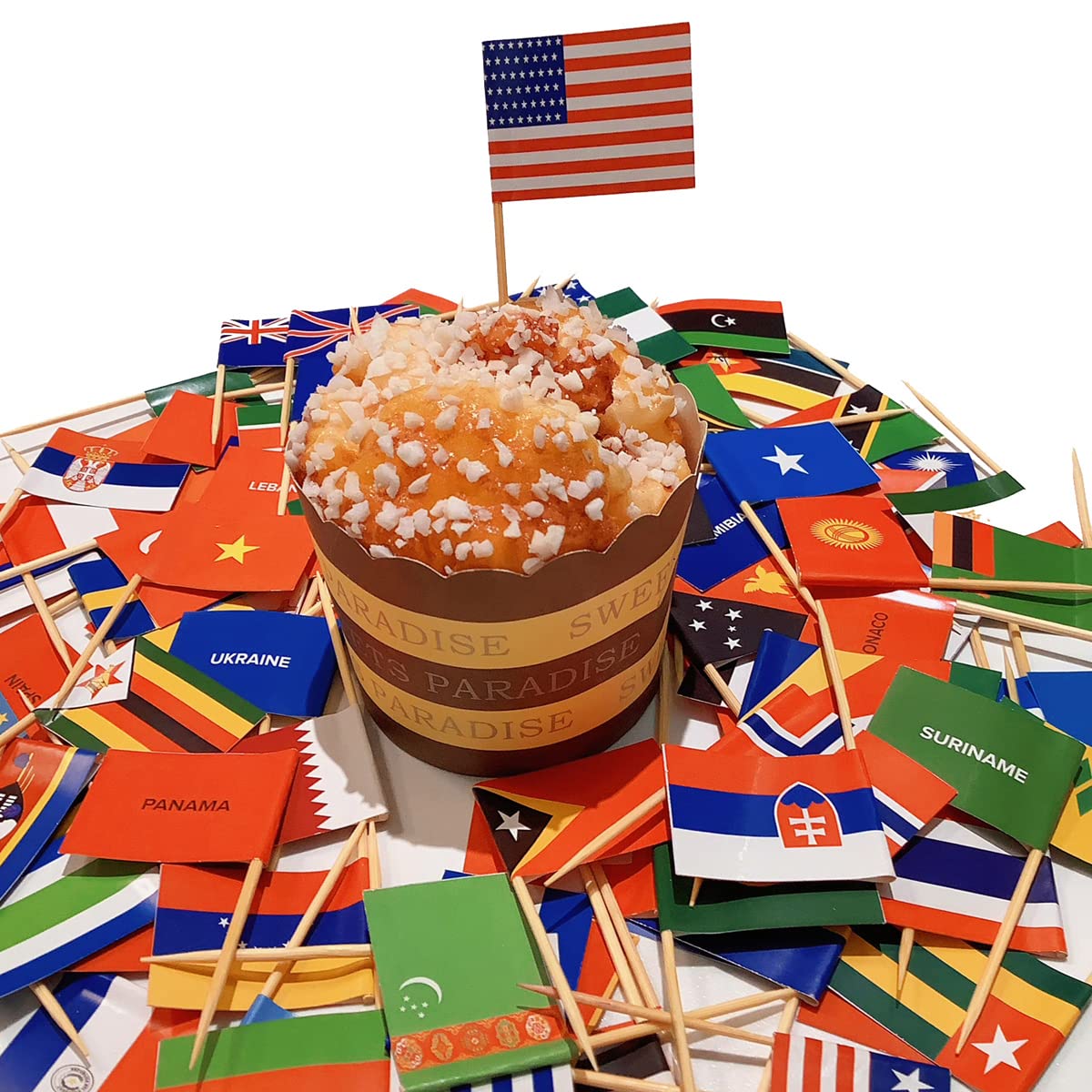 200 different countries Toothpick flag Mini Cupcake Flags Decorations ...