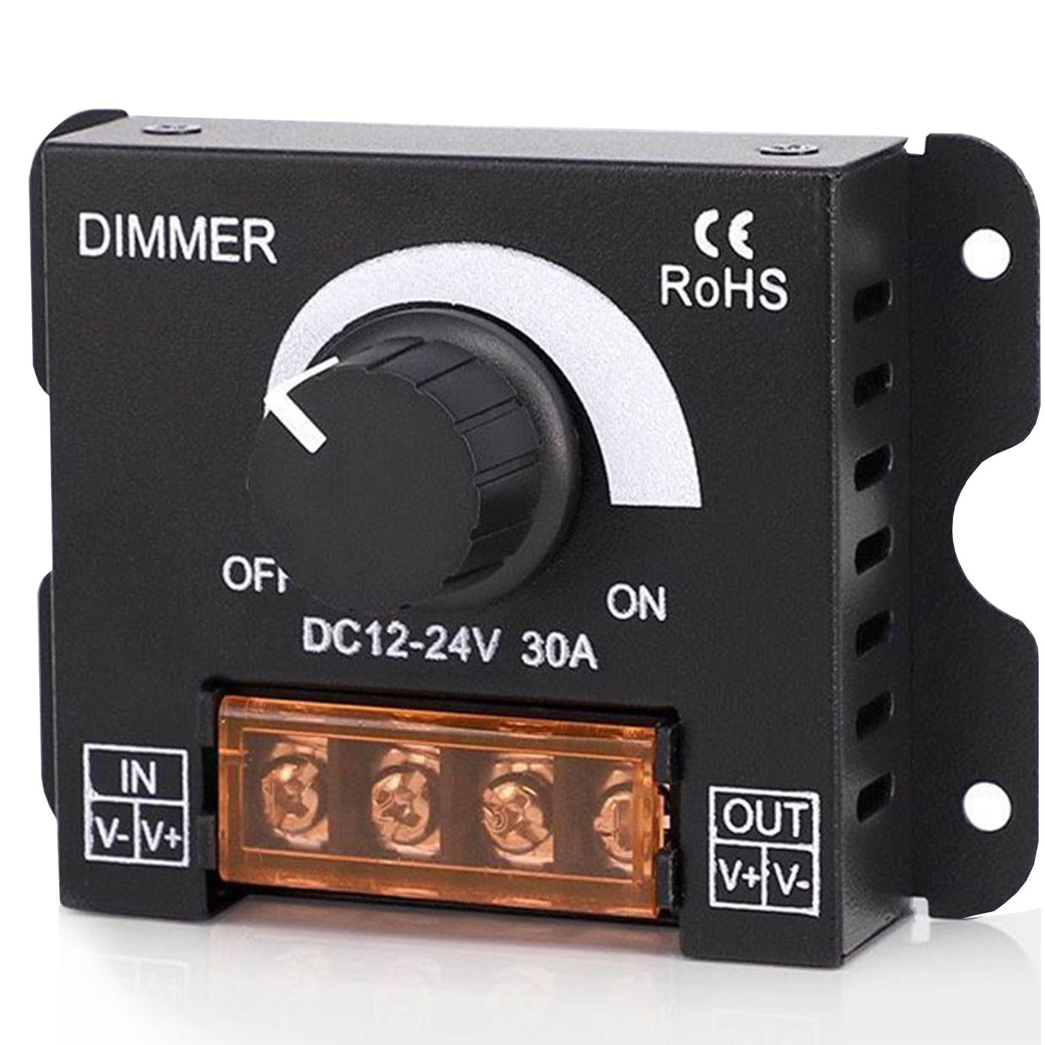 HAASHADA DC 5V-24V LED Dimmer Switch, 12V 30A PWM Dimming Controller ...