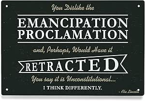 Amazon.com : Lantern Press 6x9 Inch Metal Sign, Abe Lincoln, Quote ...