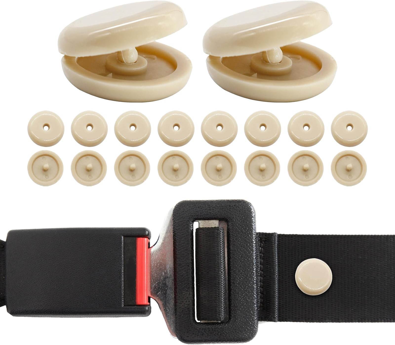 Amazon.com: 8 Sets Universal Fit Seatbelt Stopper Kit, Seat Belt Stop ...