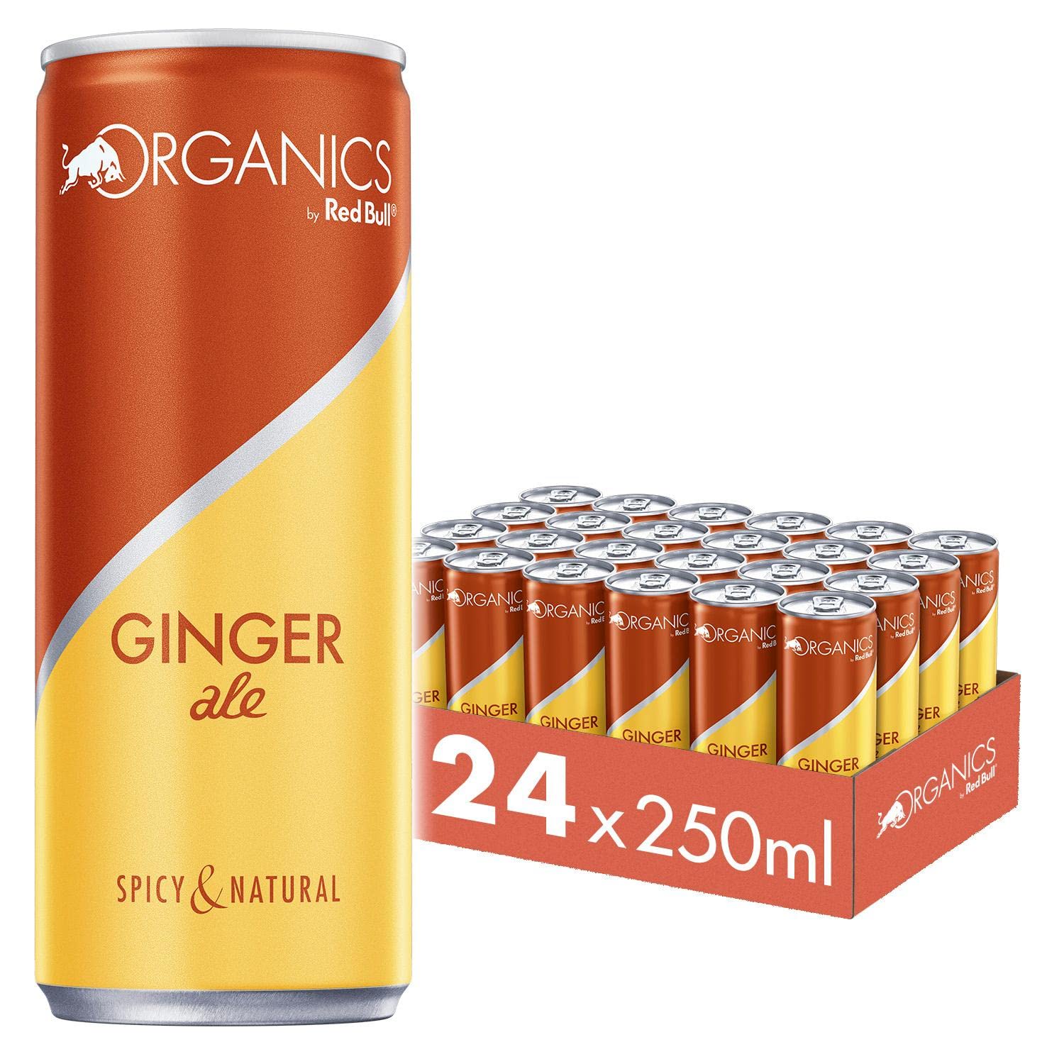Organics by Red Bull Ginger Ale, 24 x 250 ml, Dosen Bio Getränke 24er ...
