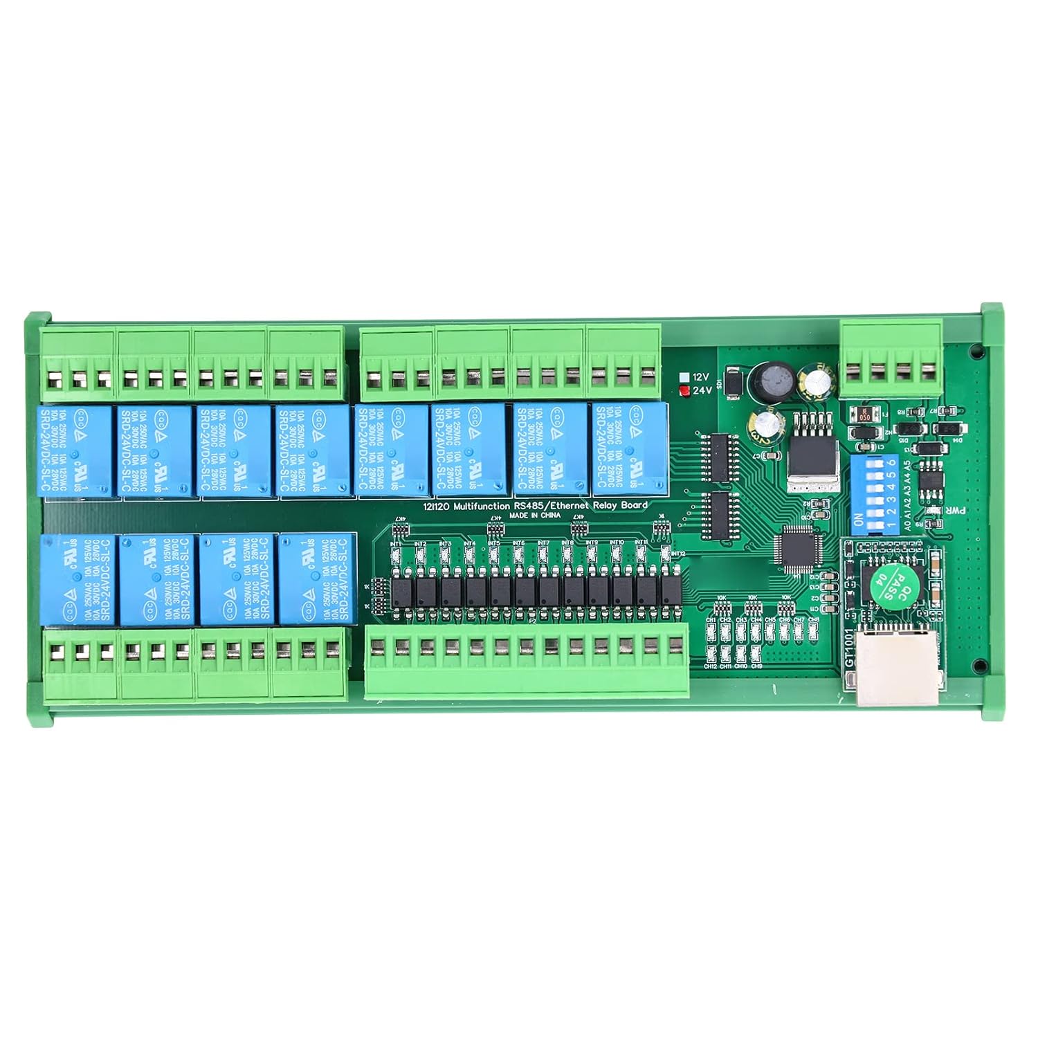 RS485 Relay Switch Module,RS485 Relay Switch Module 12 DIO Ethernet RTU TCP IP Network ...