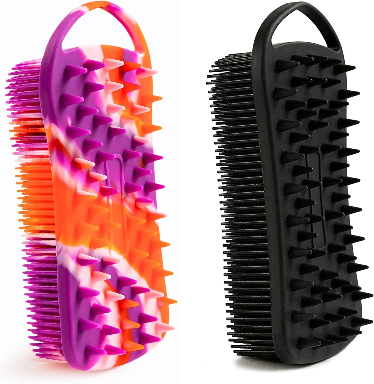 Amazon.com : 2 Pack Silicone Exfoliating Body Scrubber Silicone Scalp ...