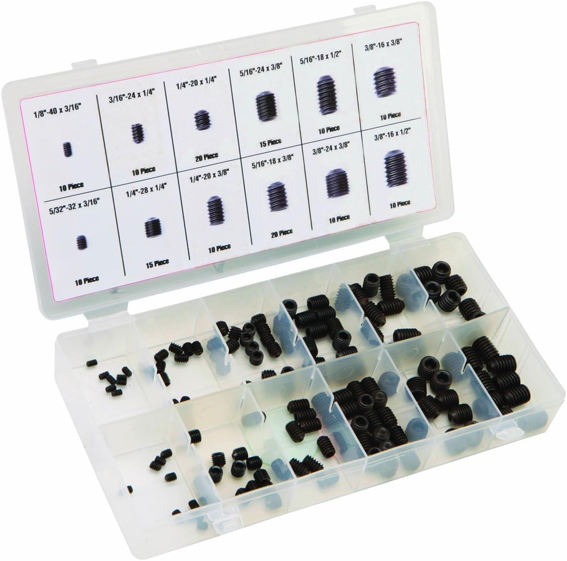Amazon.com: Hex Drive Set Screws Assorted Set of 150 Pieces ...