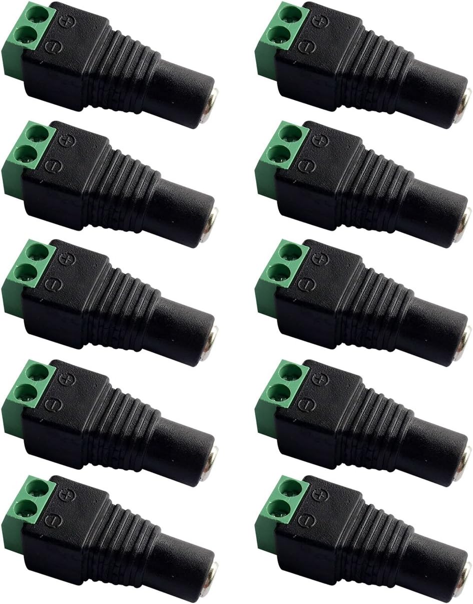 Amazon.com: JacobsParts DC Power Jack Adapter Plug Female Pigtails 5 ...