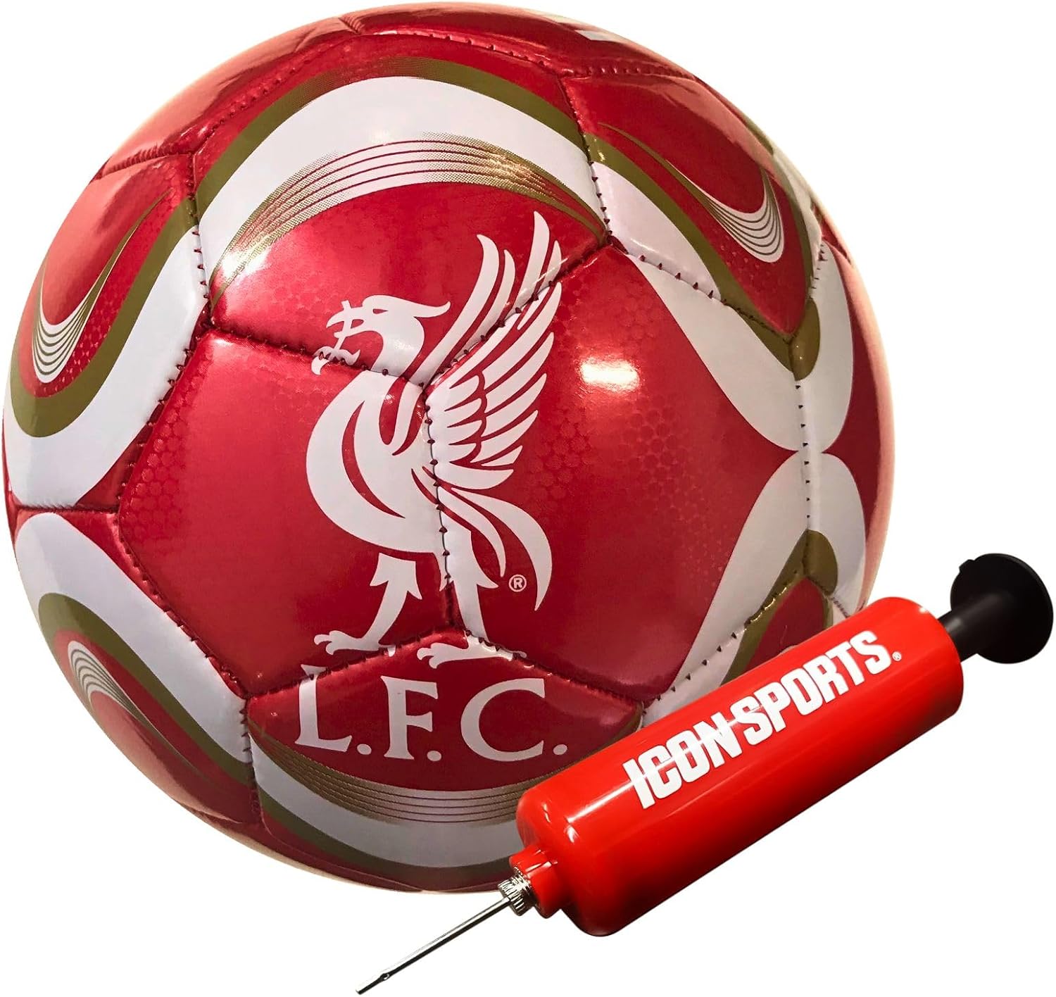Icon Sports Officially Licensed Liverpool FC Regulation Size 5 Red ...