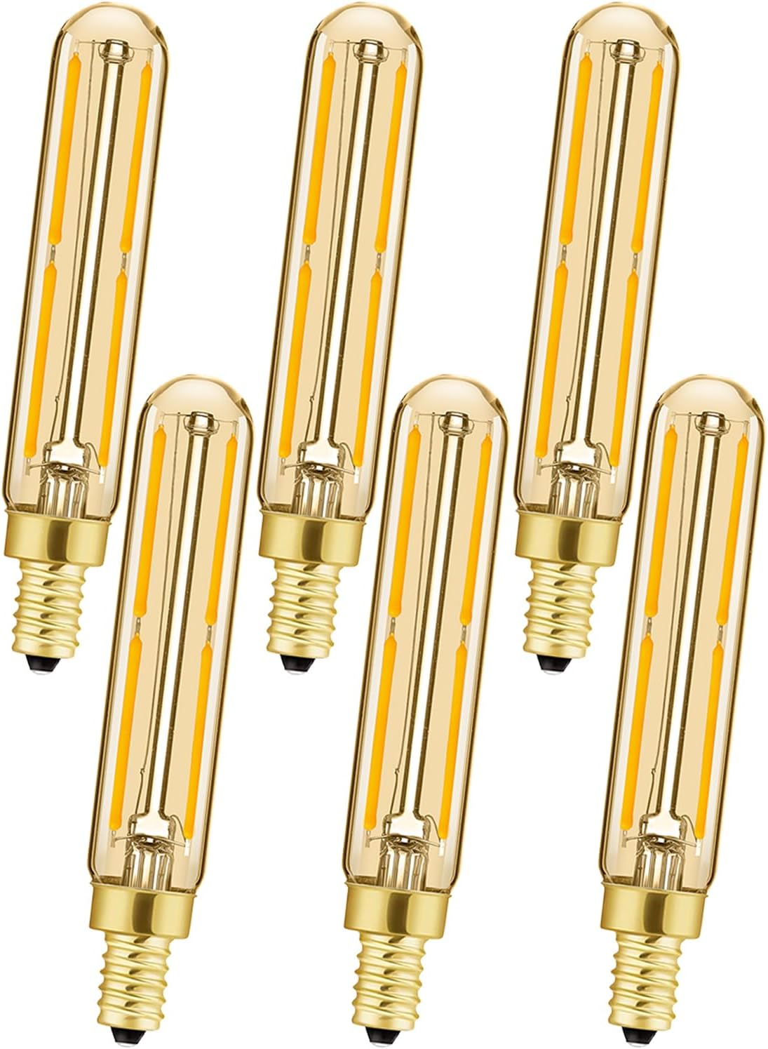 Leools T10 LED Bulb 4W Dimmable E26 Base Tubular Light Bulb 4000K Daylight 40W Equivalent 400lm ...