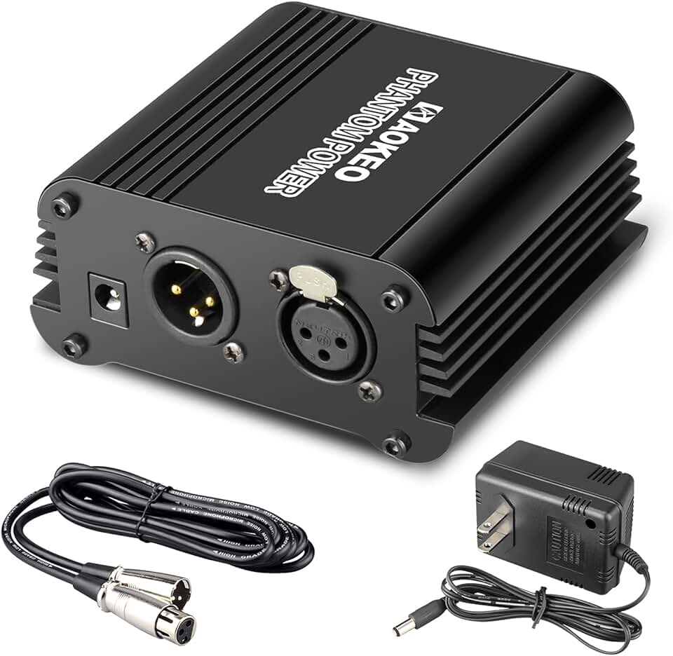 Amazon.com: Microphone Phantom Power Supplies - Microphone Phantom ...