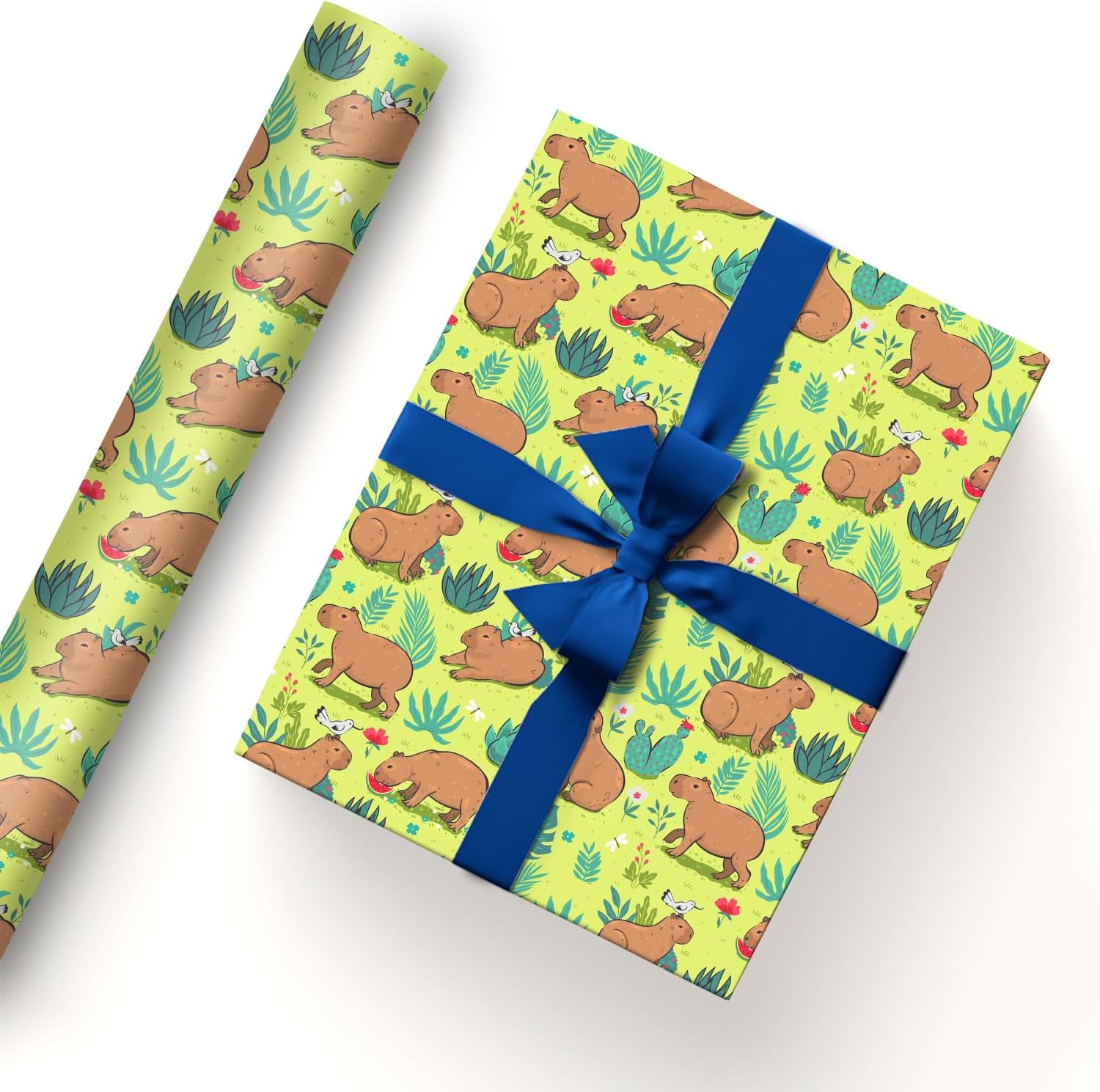 Amazon.com: InThink Pack of 5 Capybara Gift Wrapping Paper 20" x 30 ...