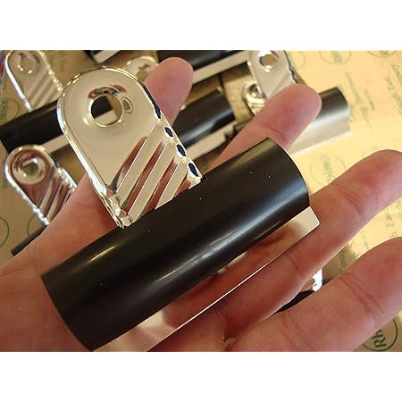 10 x Jumbo Bulldog Clips Grip Clips Black & Chrome 70mm : Amazon.co.uk
