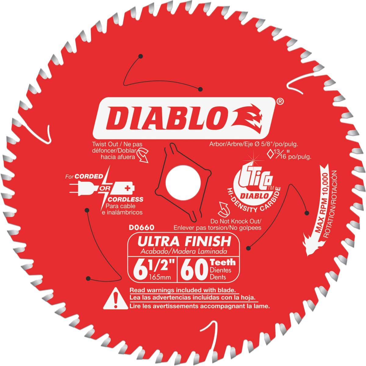Freud D0660A Finish Circular Saw Blade, 6-1/2-In. x 60T - Quantity 10 ...
