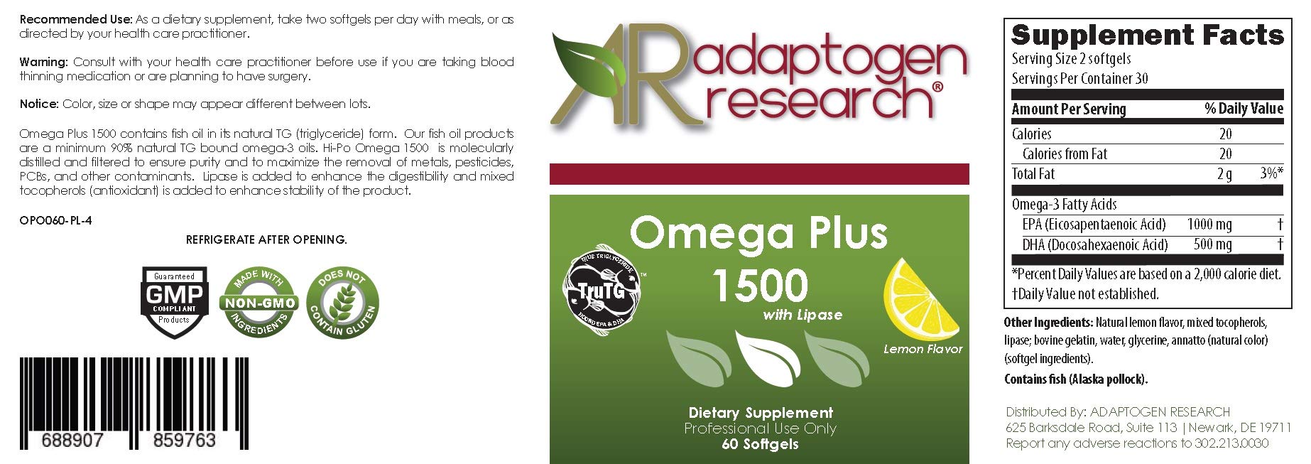 Omega Plus 1500 | 1500mg of t...B01E9EAIZ4 | Encarguelo.com