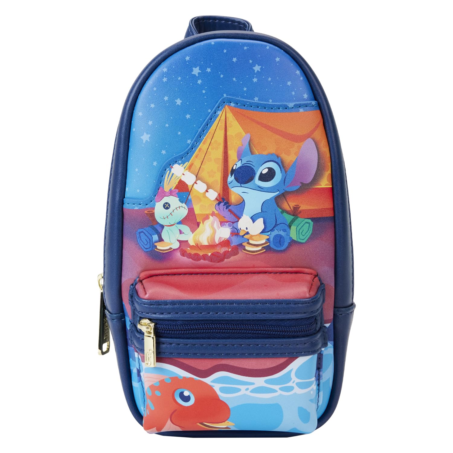 Amazon.com: Loungefly Disney Stitch Camping Cuties Mini Backpack Pencil ...