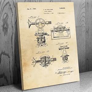 Amazon.com: Patent Earth Surveyors Solar Compass Canvas Print, Surveyor ...
