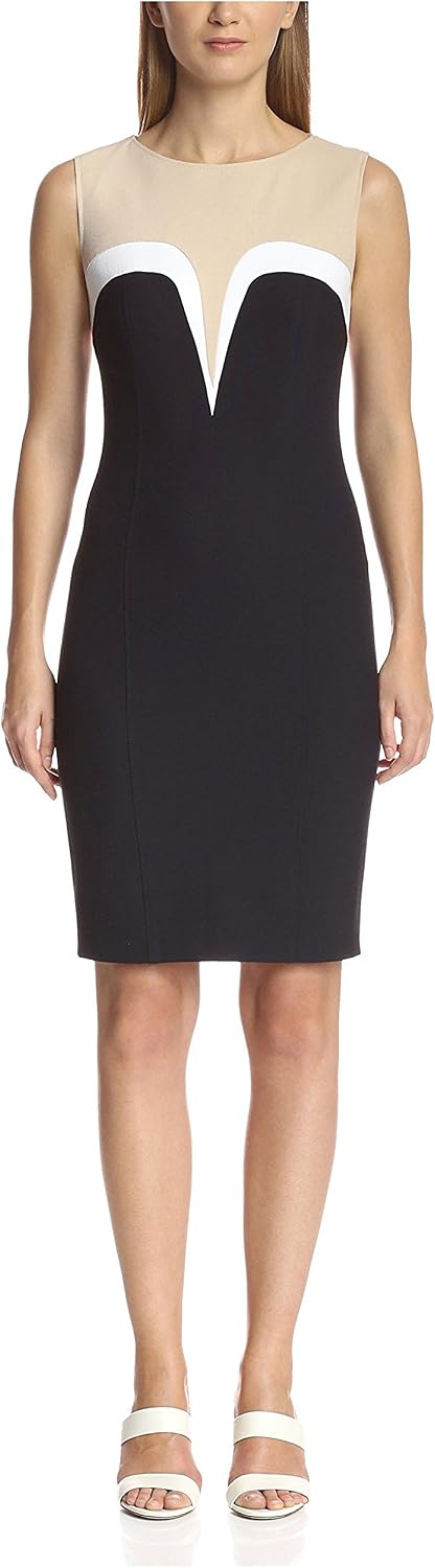 Basler Women's Colorblock Sheath Dress, Marine, 4 US/34 EU at Amazon ...