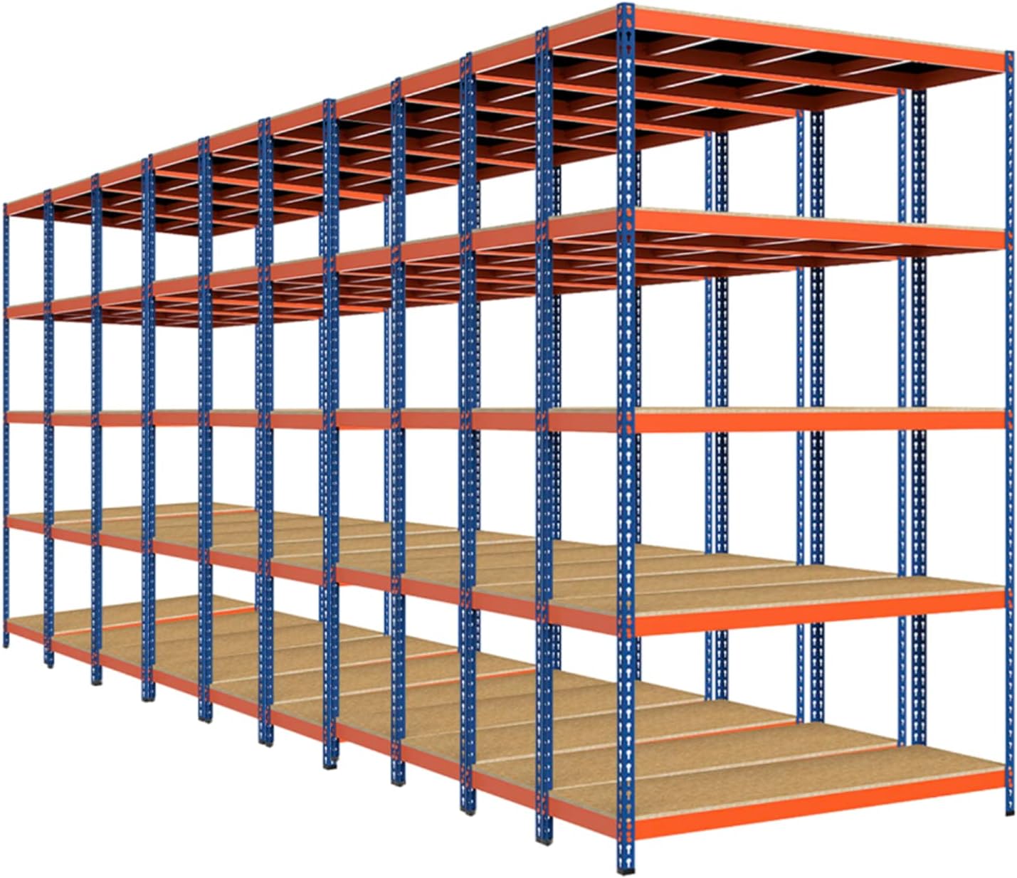 10 x Extra Heavy Duty Garage Racking Shelving Unit 3000mm H x 1800mm W ...