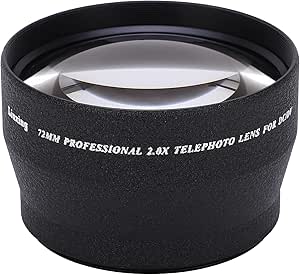 Amazon.com: Telephoto Lens, 72MM 2X Magnification HD Telephoto Lens ...