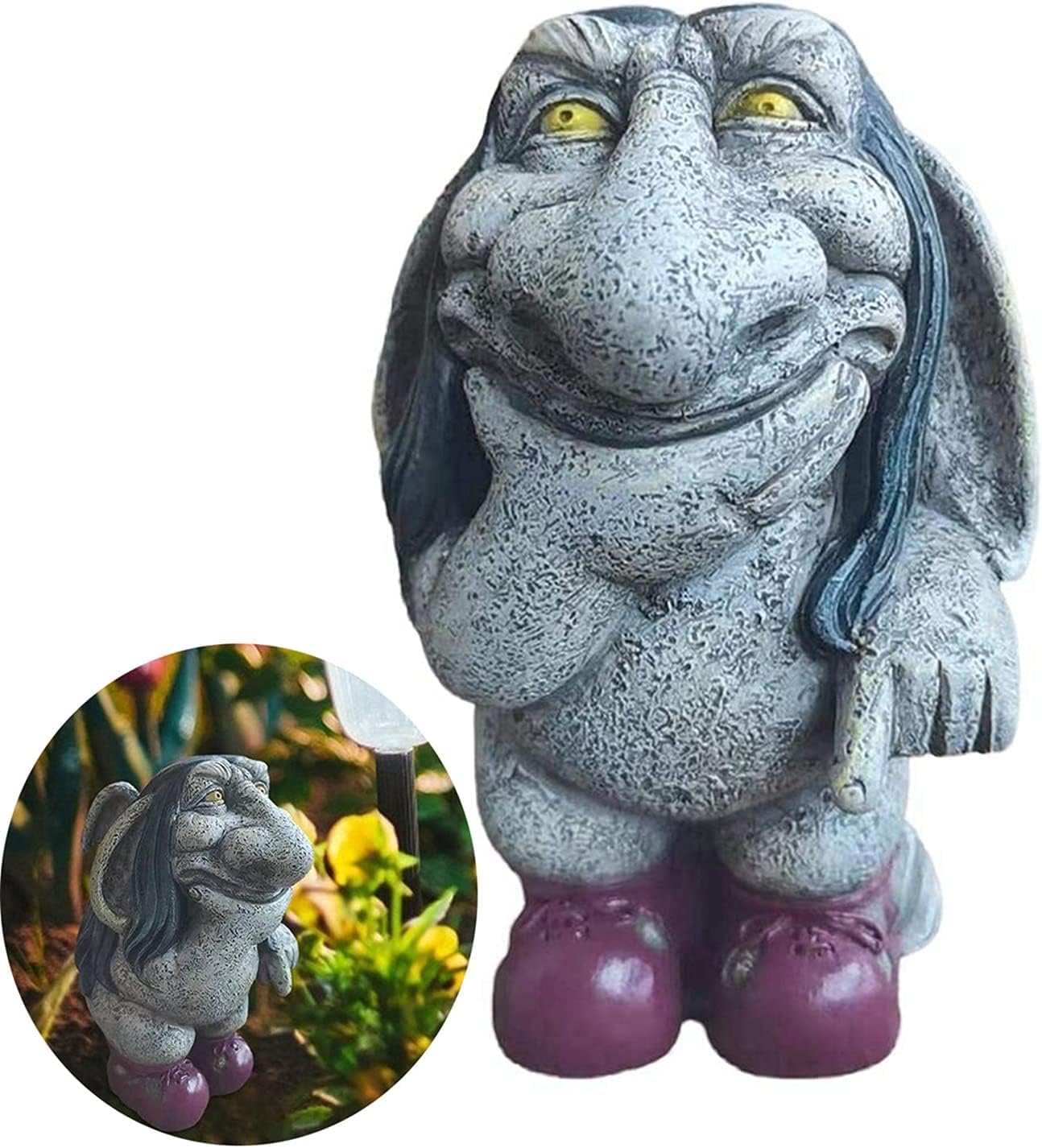 Amazon.com : Ogre Garden Statue Picking Nose Concrete Troll : Patio ...