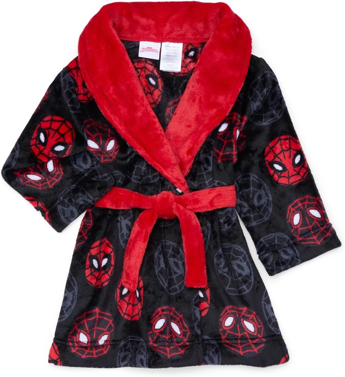 Amazon.com: Marvel Spider-Man Toddler Boy Spider-Man Robe - Black ...