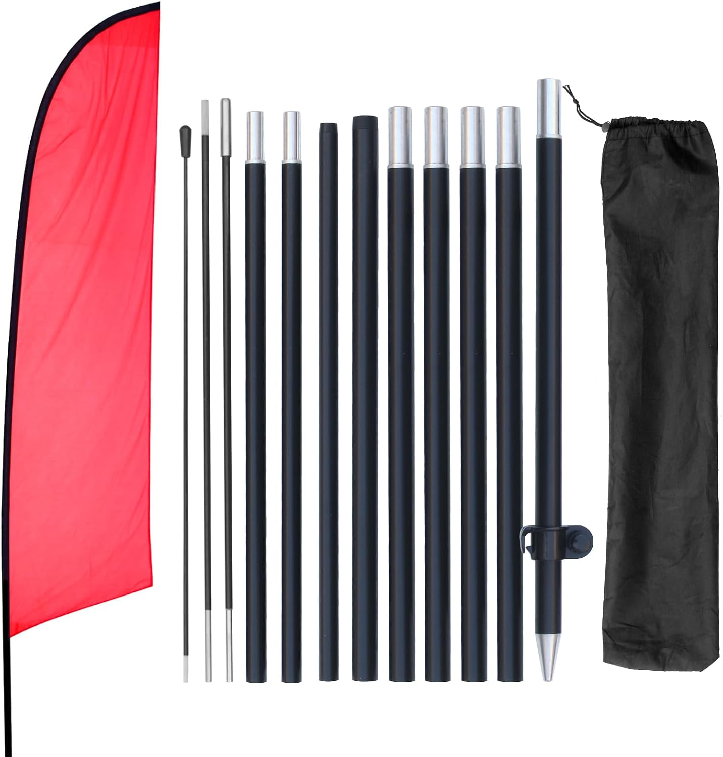 Amazon.com : yeload 14ft Portable Flag Pole for 11.2ft Feather Flags ...