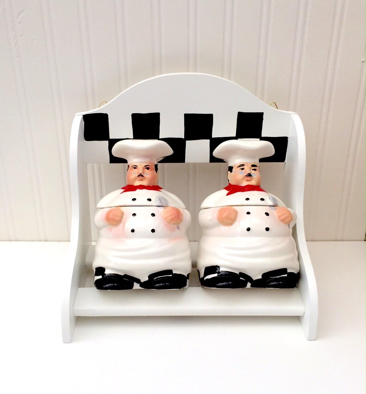 Amazon.com - Kitchen Decor Fat Chef 2PCS Jar Canister Set - Kitchen ...