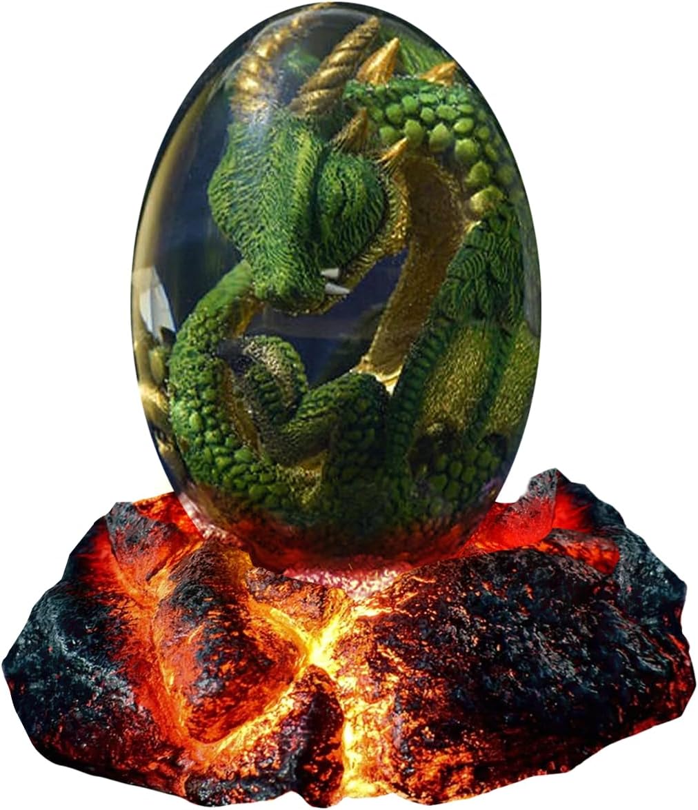 Amazon.com: ACOCOFE Lava Dragons Egg, Crystal Dragon Egg with Luminous ...