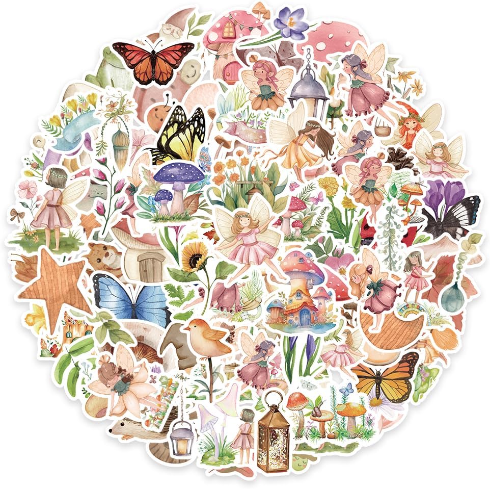 Amazon.com: Cute Pink Stickers for Kids Teens Girls Waterproof Fairy ...