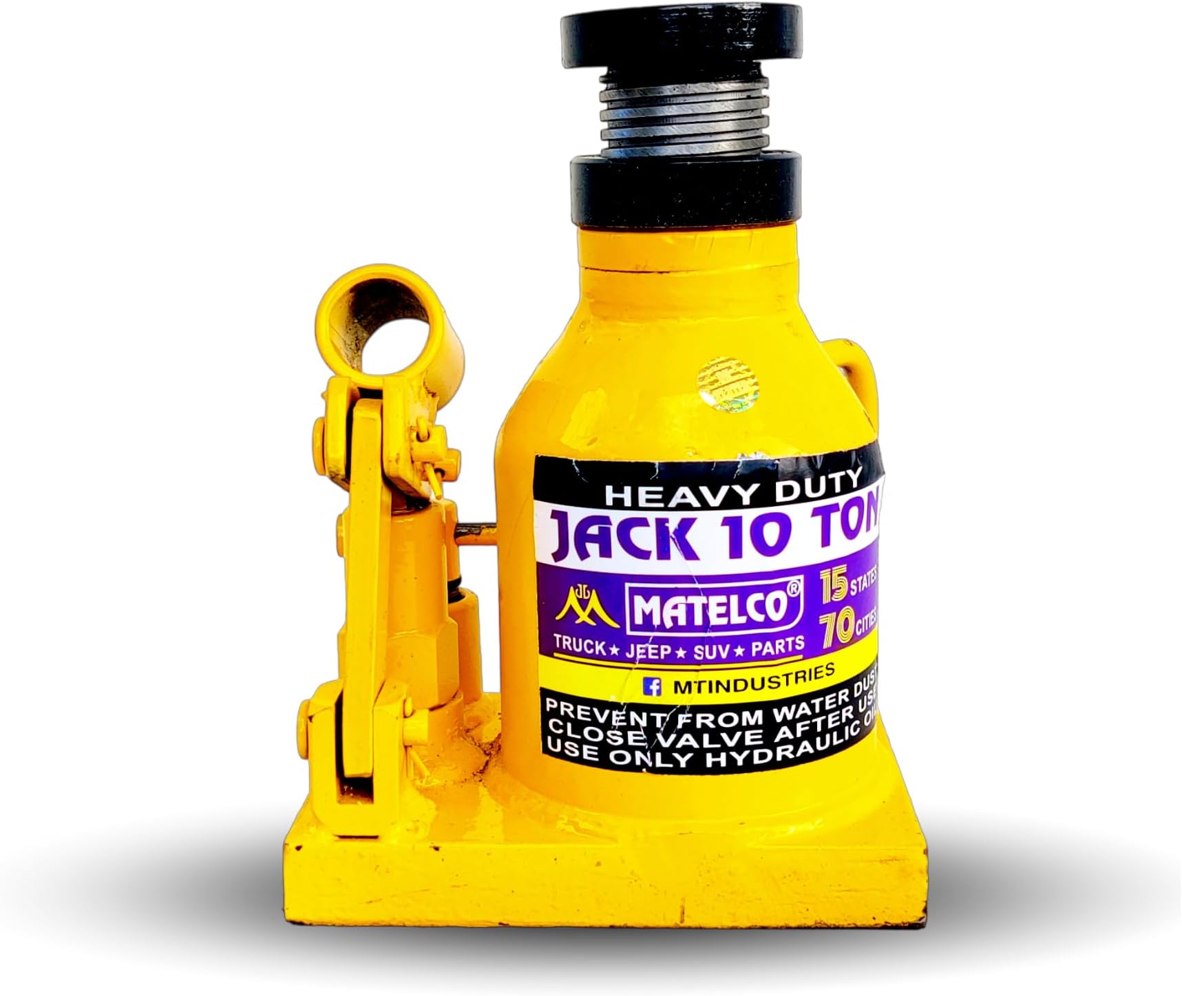 MATELCO Hydraulic Bottle Jack with Double Spindle & Safety Nut for ...