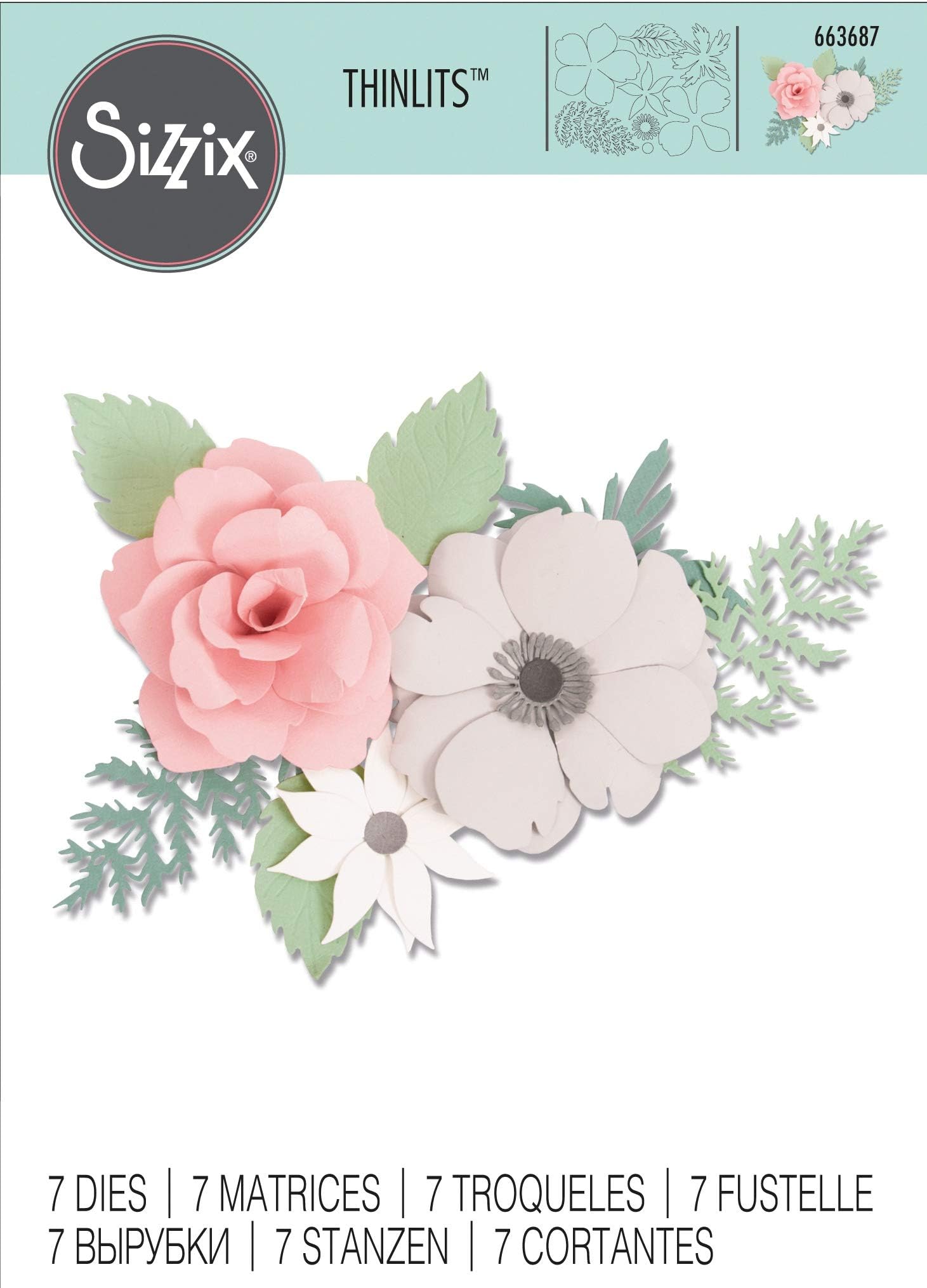 Sizzix Thinlits Die Set 20 Pack 663619 Love Birds Shadow Box by ...