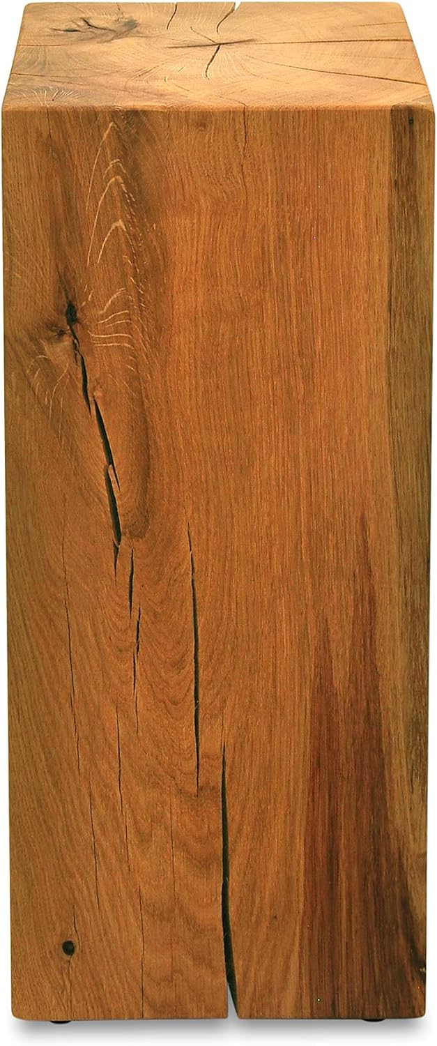 ms factory Holzblock Eiche Massiv - Handgefertigter Holzklotz ...