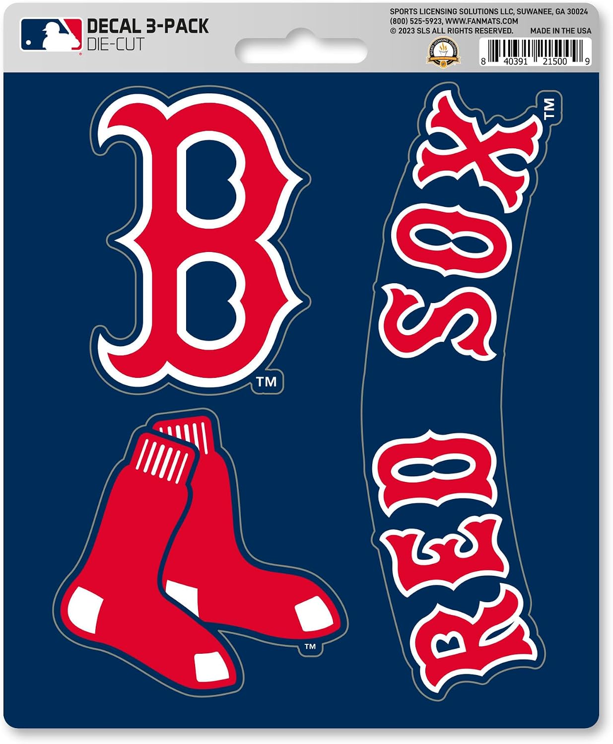 Amazon.com: FANMATS 39291 Boston Red Sox Decal 3-pk : Sports & Outdoors