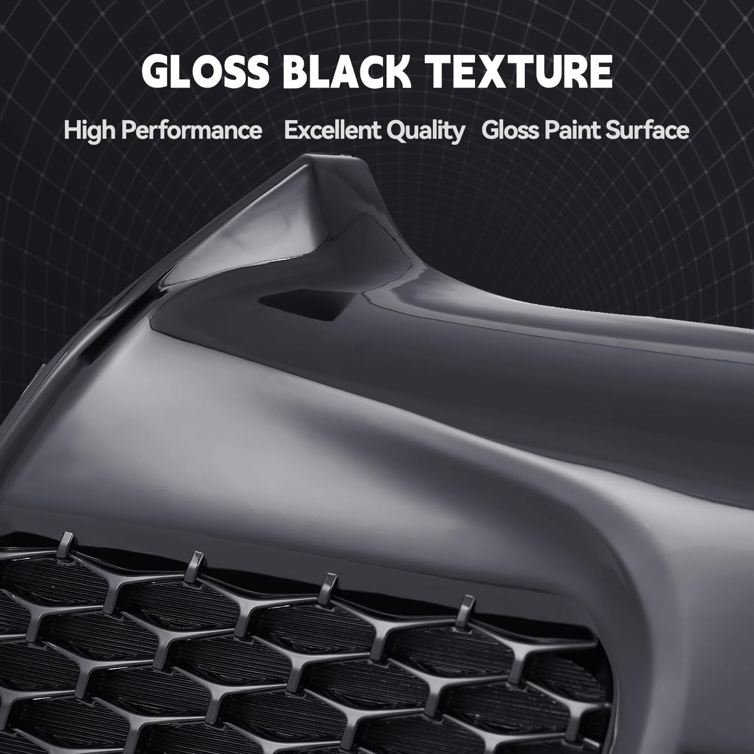 Snapklik.com : Partzer Front Bumper Upper Lower Grille Assembly Grill ...
