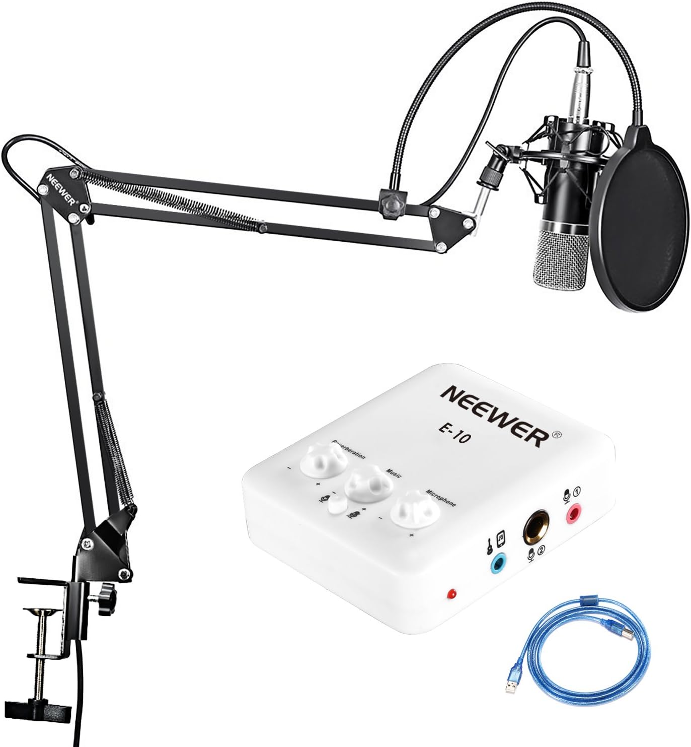 Amazon.com: Neewer Professional Black Condenser Microphone, Adjustable ...