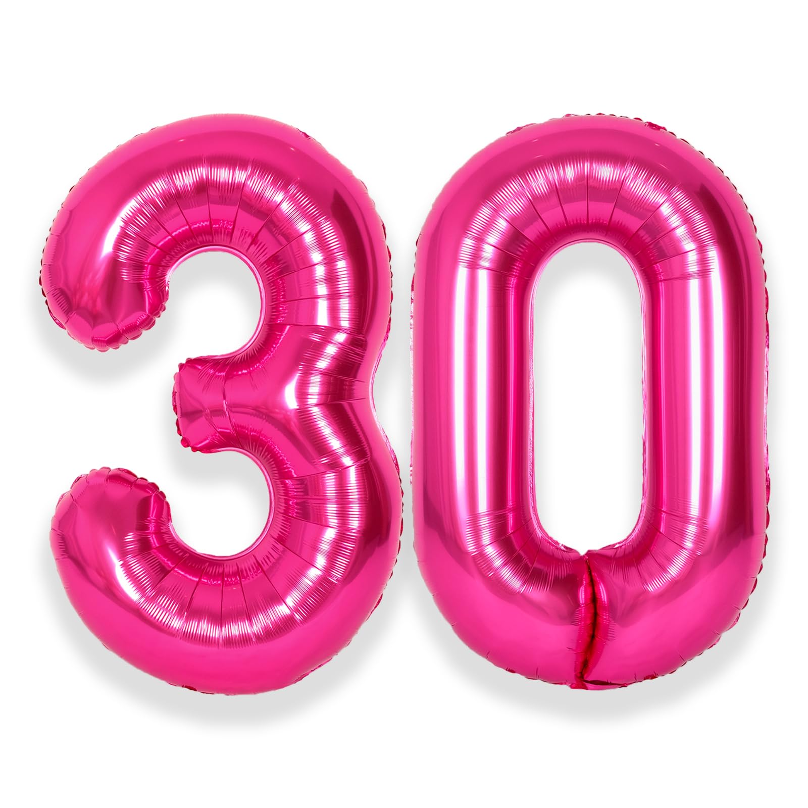 Amazon.com: SUWEN 40 Inch Large Hot Pink 30 Balloon Numbers Big Foil ...