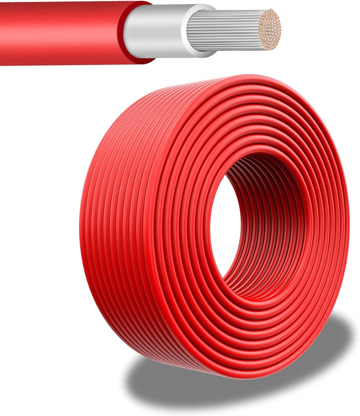 PowerWerk - Solar Cable 6 mm² Red - 20 m - UV-Resistant, Flexible ...