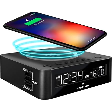Amazon.com: LCD Triple Display Alarm Clock With Dual USB Charging ...